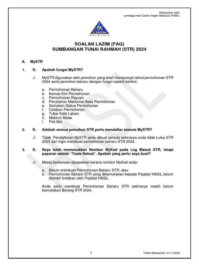 Soalan Lazim (Faq) Mystr | PDF