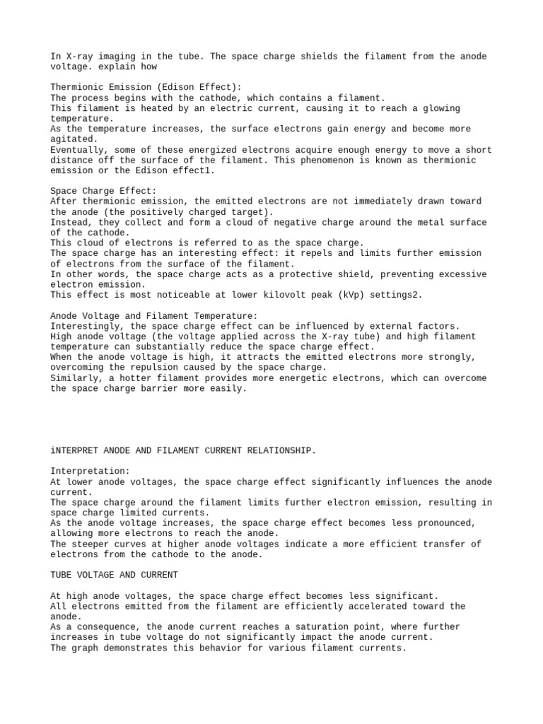 Imaging Notes | PDF | Vacuum Tube | X Ray
