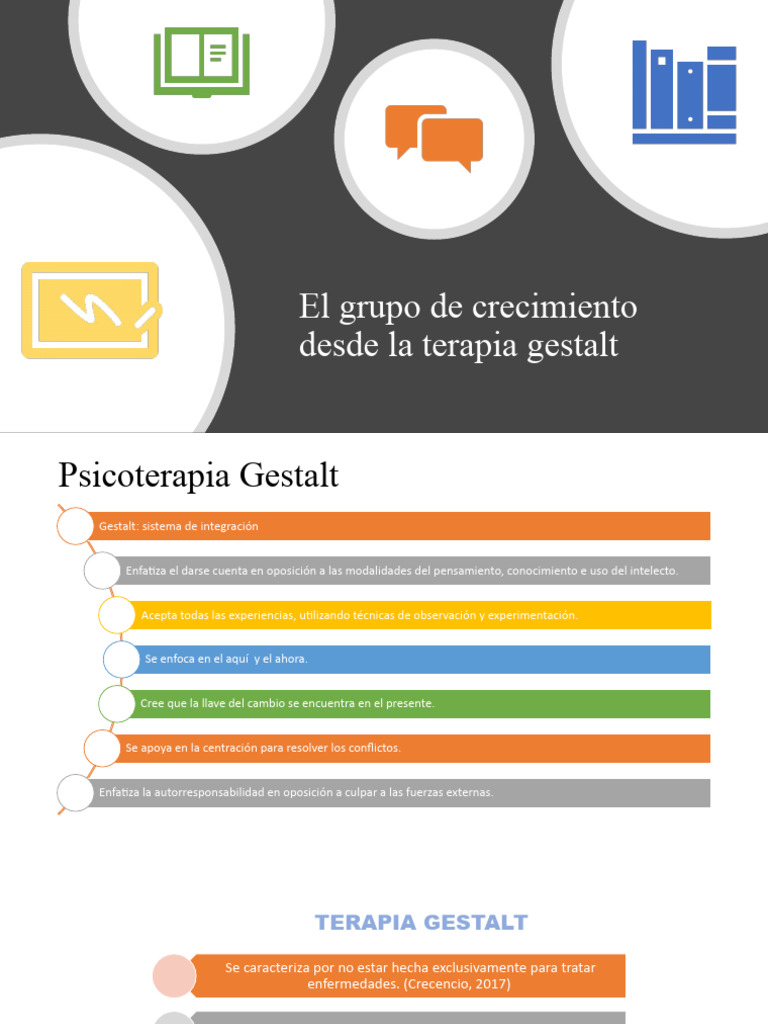 El Grupo de Crecimiento Desde La Terapia Gestalt | PDF | Terapia Gestalt | Psicoterapia