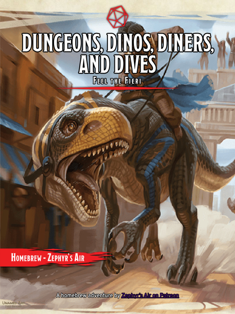 Dungeons Dinos Diners and Dives Oneshot V1 - Zephyr's Air On Patreon and Kofi | PDF | Dungeons ...