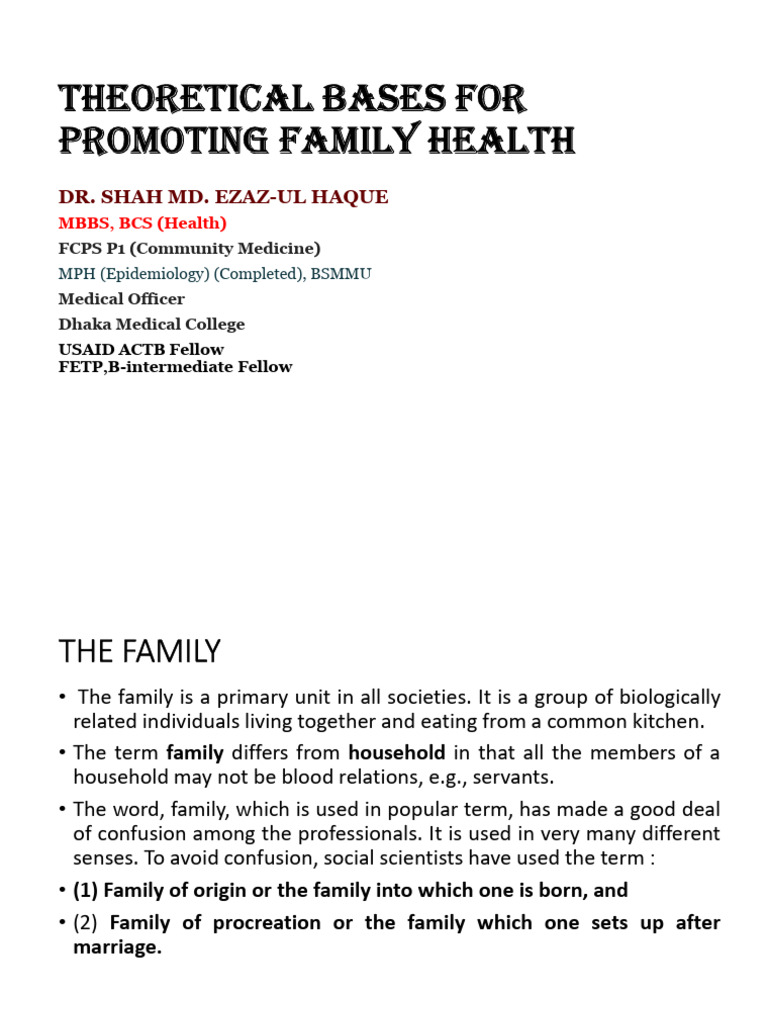 Promoting Family Health | PDF | Family | Socialization
