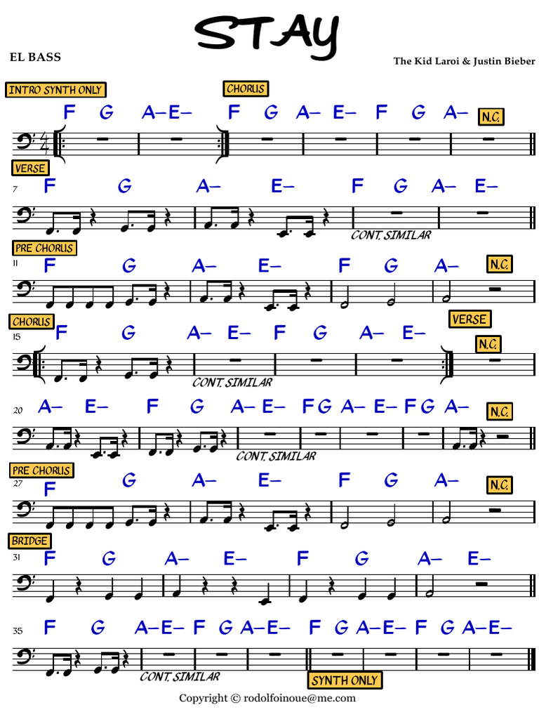 STAY - Full Score | PDF