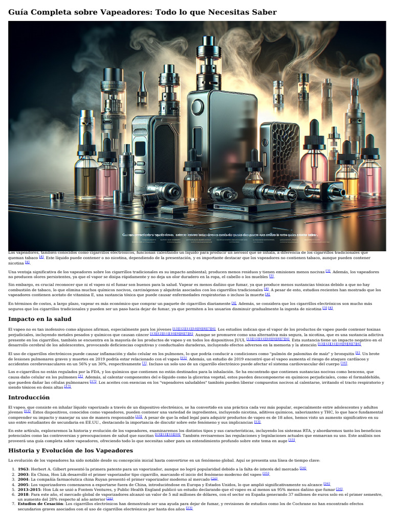 Guía Completa Sobre Vapeadores - Todo Lo Que Necesitas Saber | PDF ...