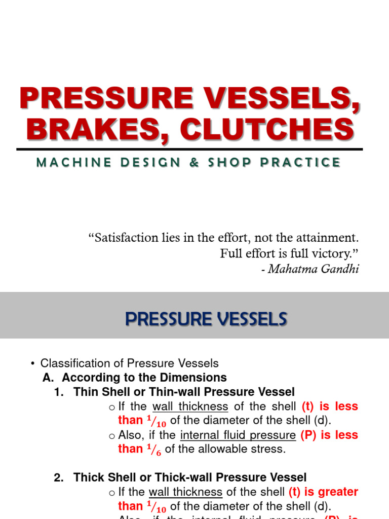 MD Pressure Vessels Brakes Clutches Rev 6 | PDF | Clutch | Applied And ...
