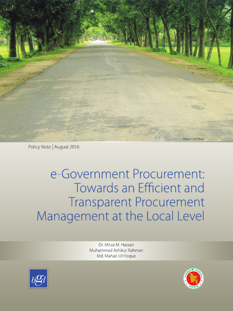 e-Government-Gov 505 Procurement - Towards-A-Transparent-And-Efficient ...