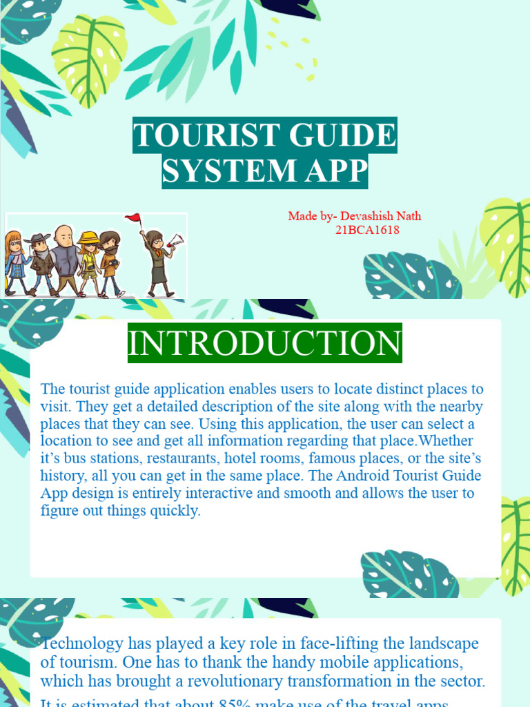 Tourist Guide System App | PDF | Mobile App | Tourism