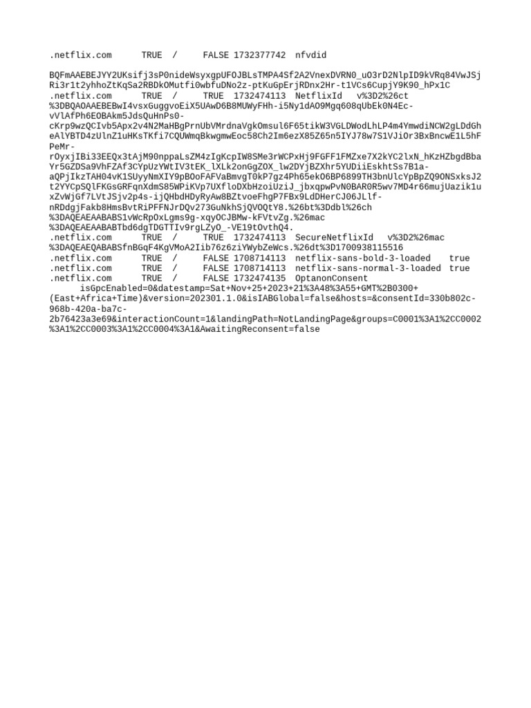 Netflix Cookies | PDF