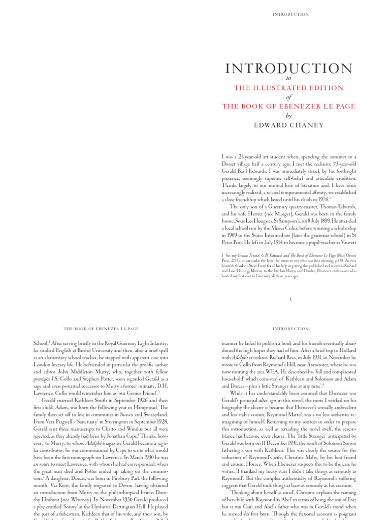 Ebenezer Le Page Book Pages Intro Final | PDF | Mystery, Thriller ...