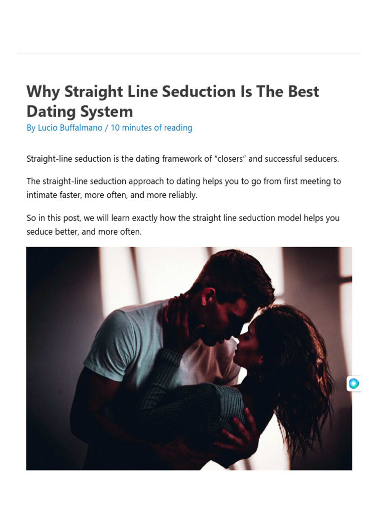 Straight Line Seduction: Best Dating Framework | PDF | Seduction | Sales