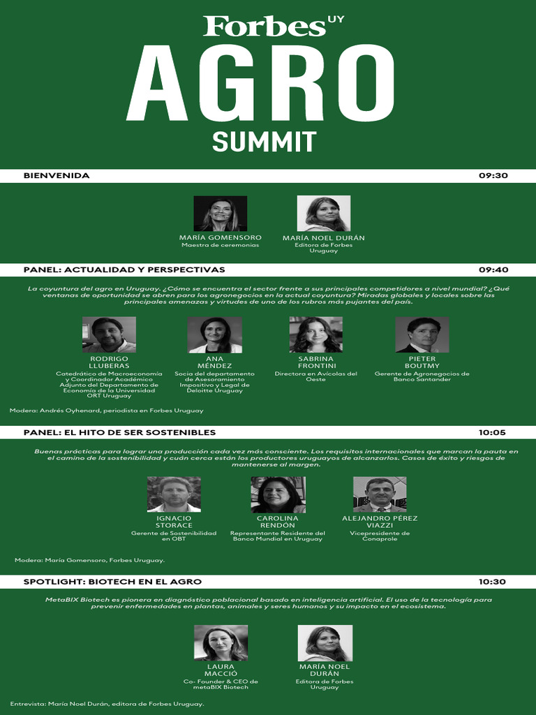 Programa Forbes Agro Summit - Edición 2024 | PDF | Uruguay | Business