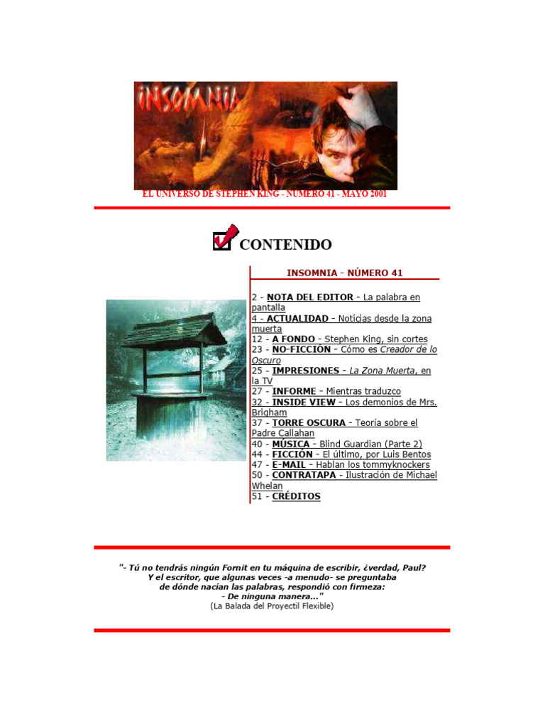 Insomnia 041 | PDF | Stephen King