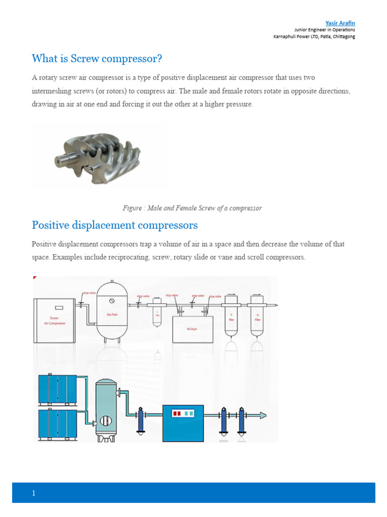 Screw Compressor Basic | Download Free PDF | Humidity | Pump