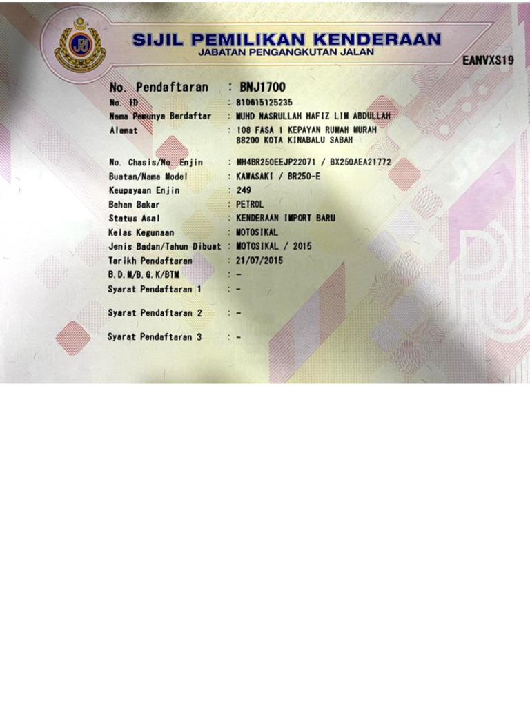 Bnj1700 Geran Motor | PDF