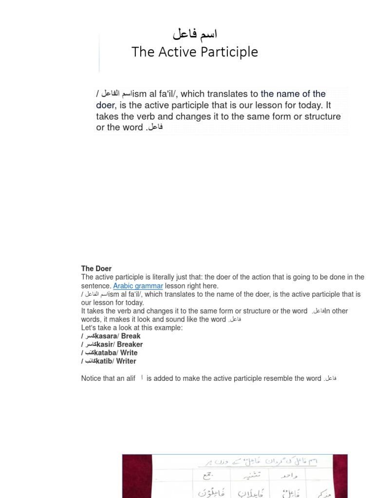 Ism Faail Aur Ism Mafool | PDF