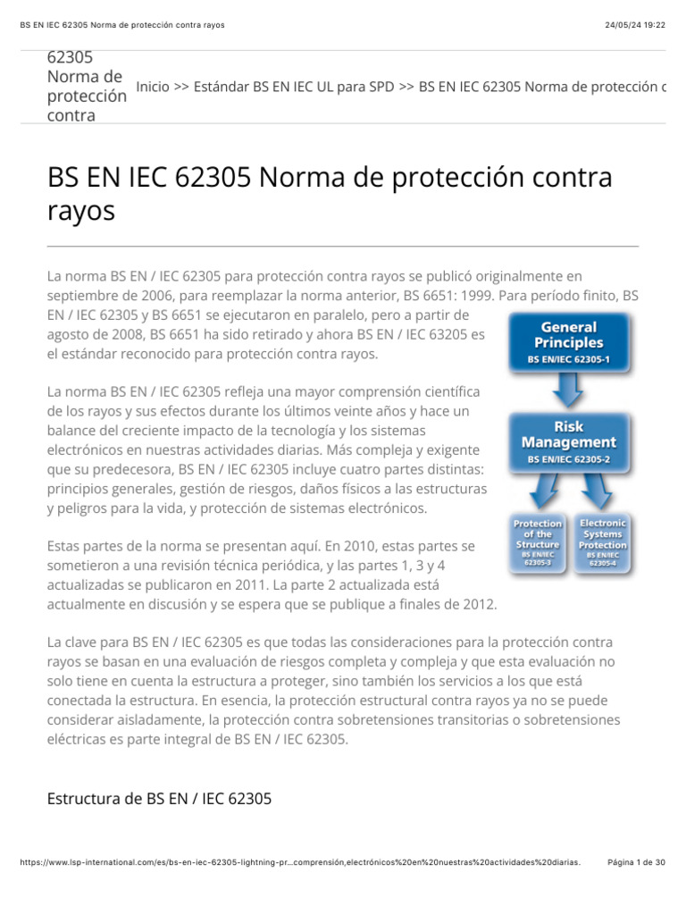 Norma IEC 62305 Norma de Protección Contra Rayos | PDF | Relámpago | Ingenieria Eléctrica