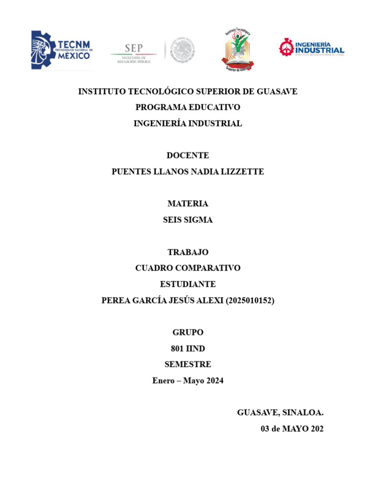 Cuadro Comparativo Seis Sigma | PDF | Estadísticas | Histograma