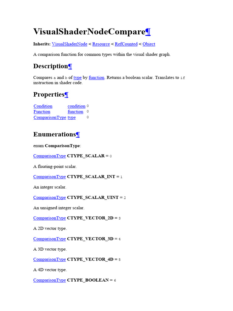 Visual Shader Node Compare | PDF