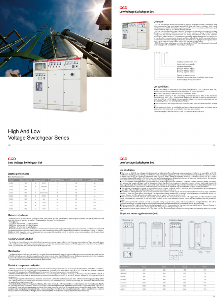 Low Voltage Switchgear | PDF