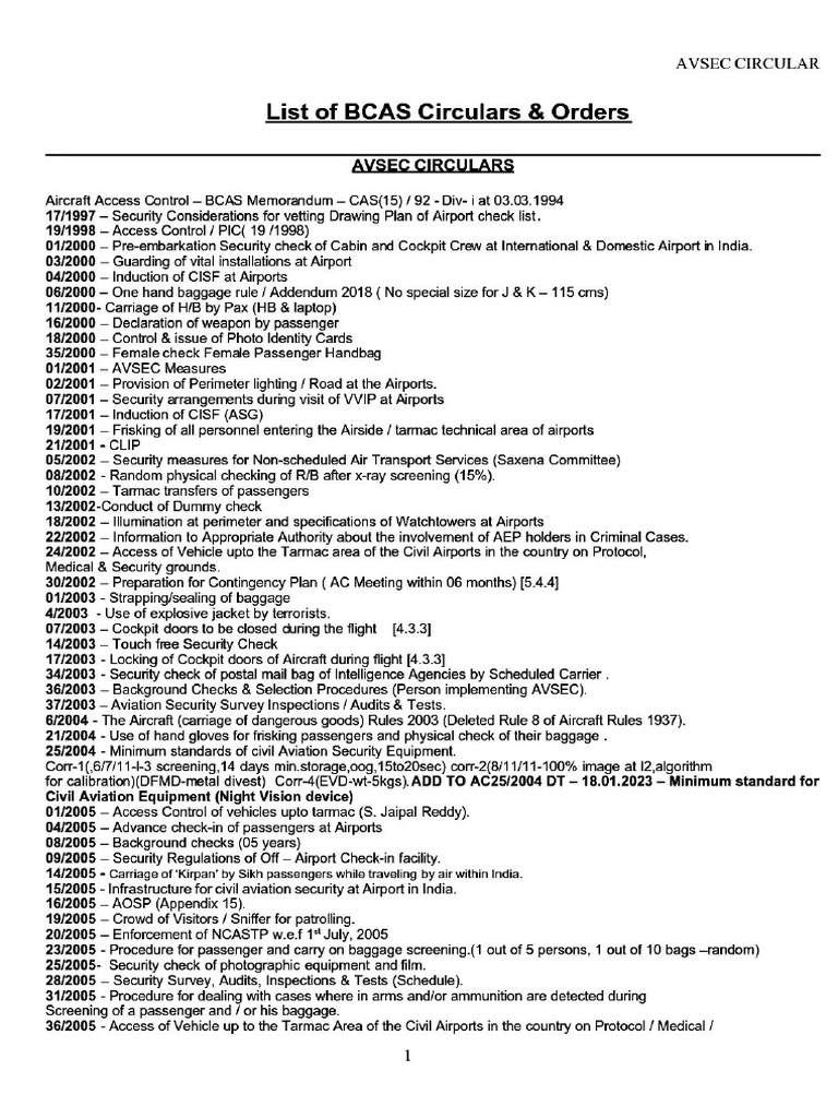 All Orders Circular | PDF