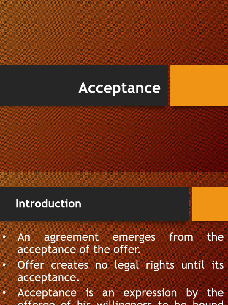 Lesson 2 - Acceptance | PDF | Offer And Acceptance | Common Law