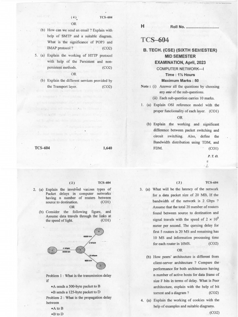 TCS 604 Mid 2023 | PDF