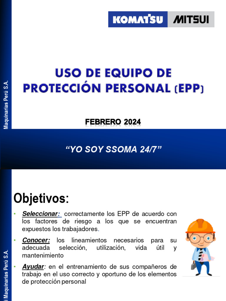 Uso de Equipo de Protección Personal (Epp) 2024 | PDF | Guante