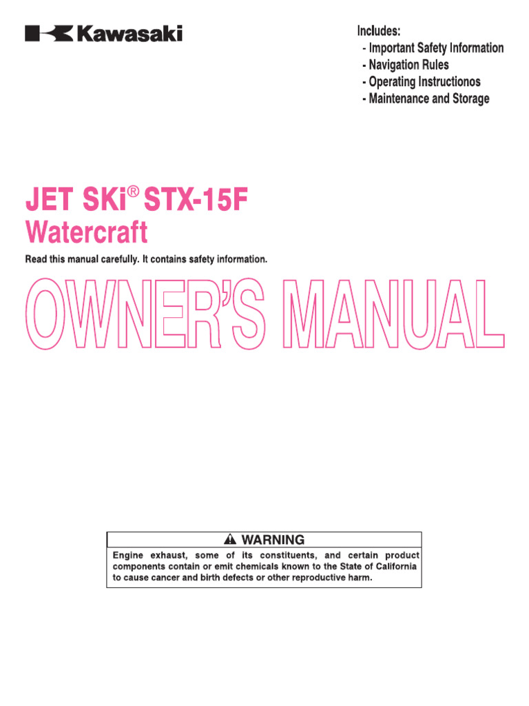 2012 Kawasaki Jet Ski STX 15f 29 | PDF