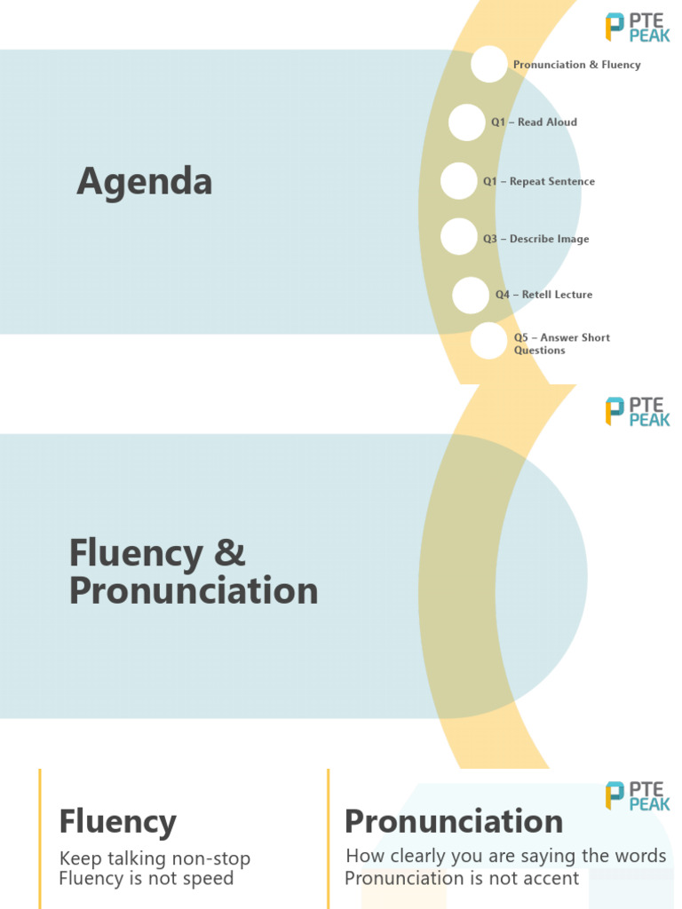 PTE Peak - Speaking Section | Download Free PDF | Fluency | Human Communication