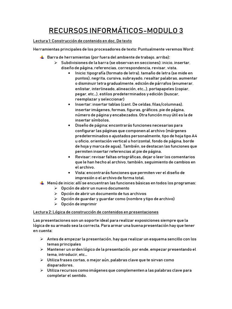 RECURSOS INFORMÁTICOS M3 Y 4 | Descargar gratis PDF | Hoja de cálculo | Microsoft Excel