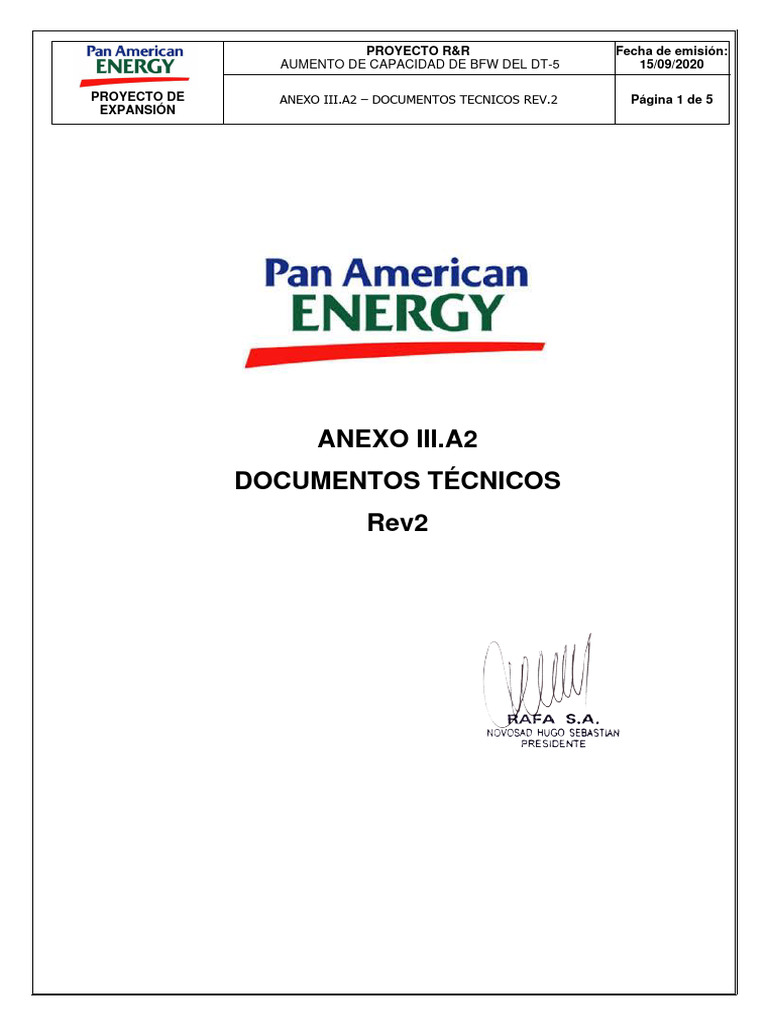Anexo III.A2 - Documentos Tecnicos Rev.2 | PDF