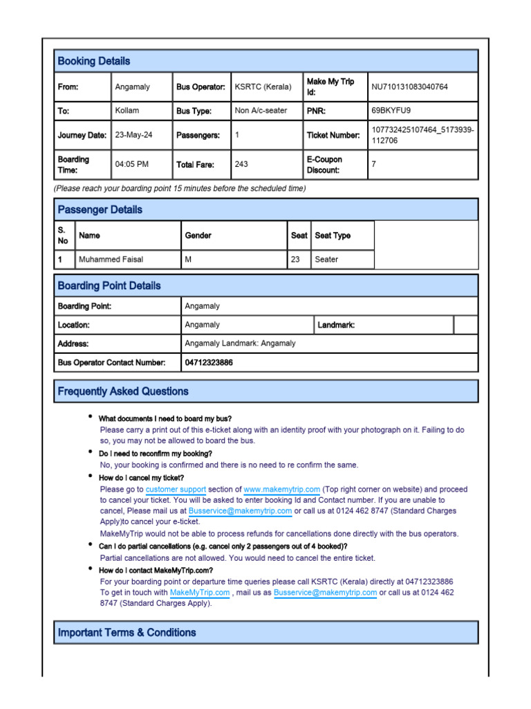 NU710131083040764 Eticket | PDF | Bus | Public Transport