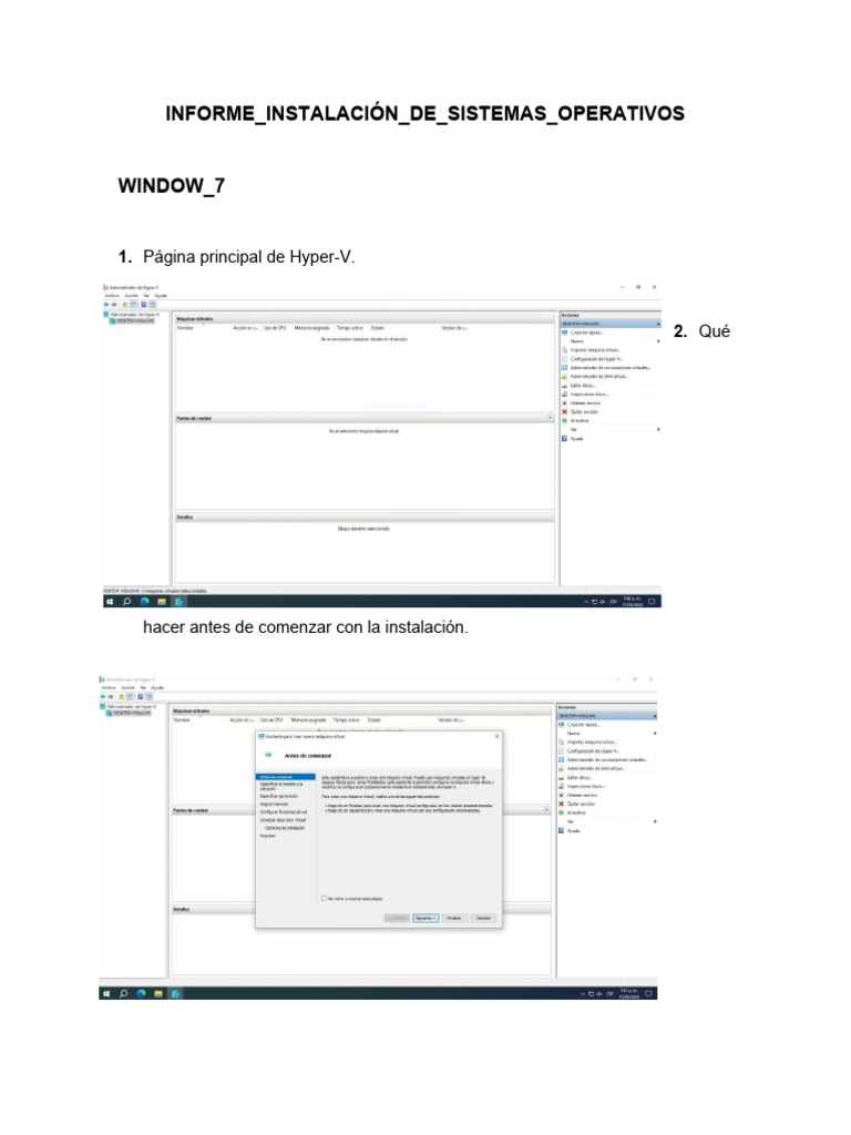 Informe Instalacion Windows 7 | PDF