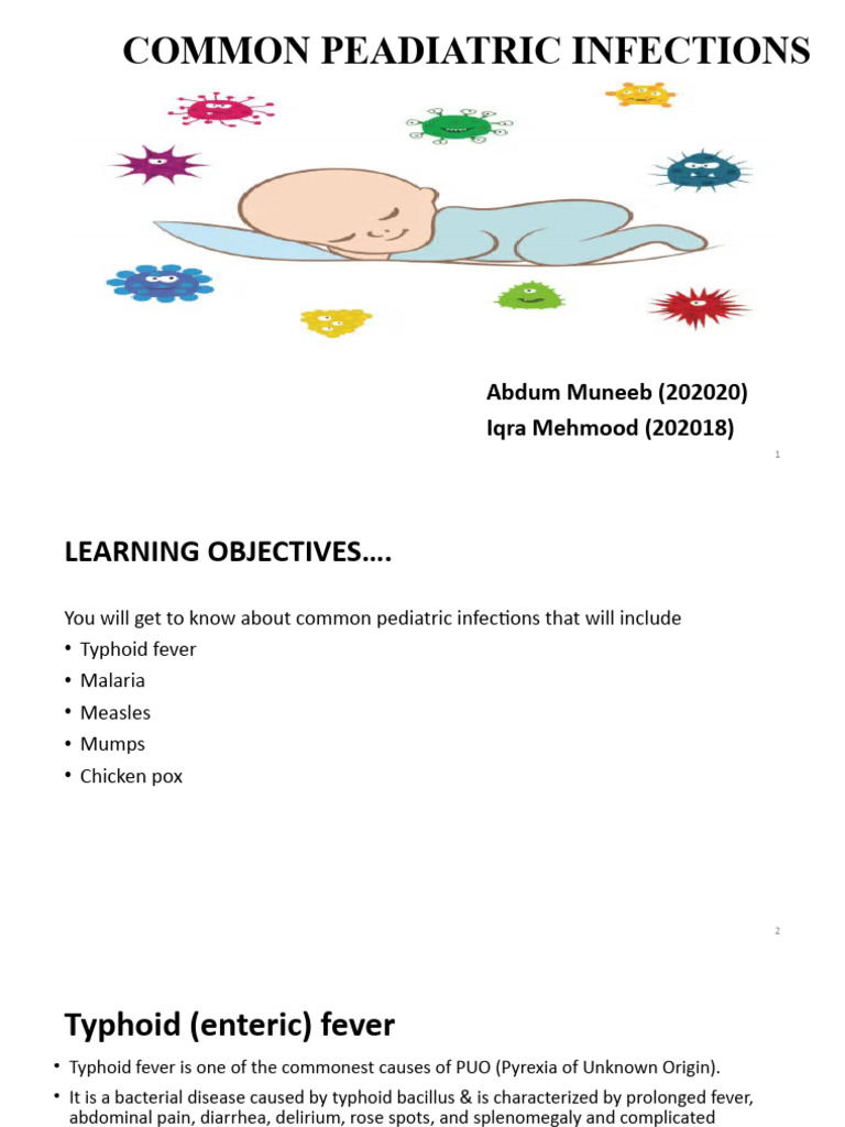 Common Pediatric Infections | PDF | Elisa | Malaria