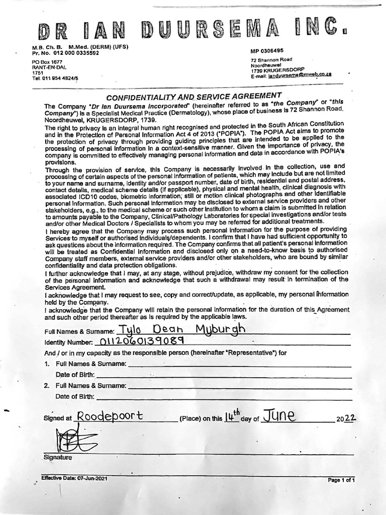 POPI Dokument | PDF
