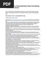 K9 Unit Training and Care Manual | PDF | Police Dog | Overtime
