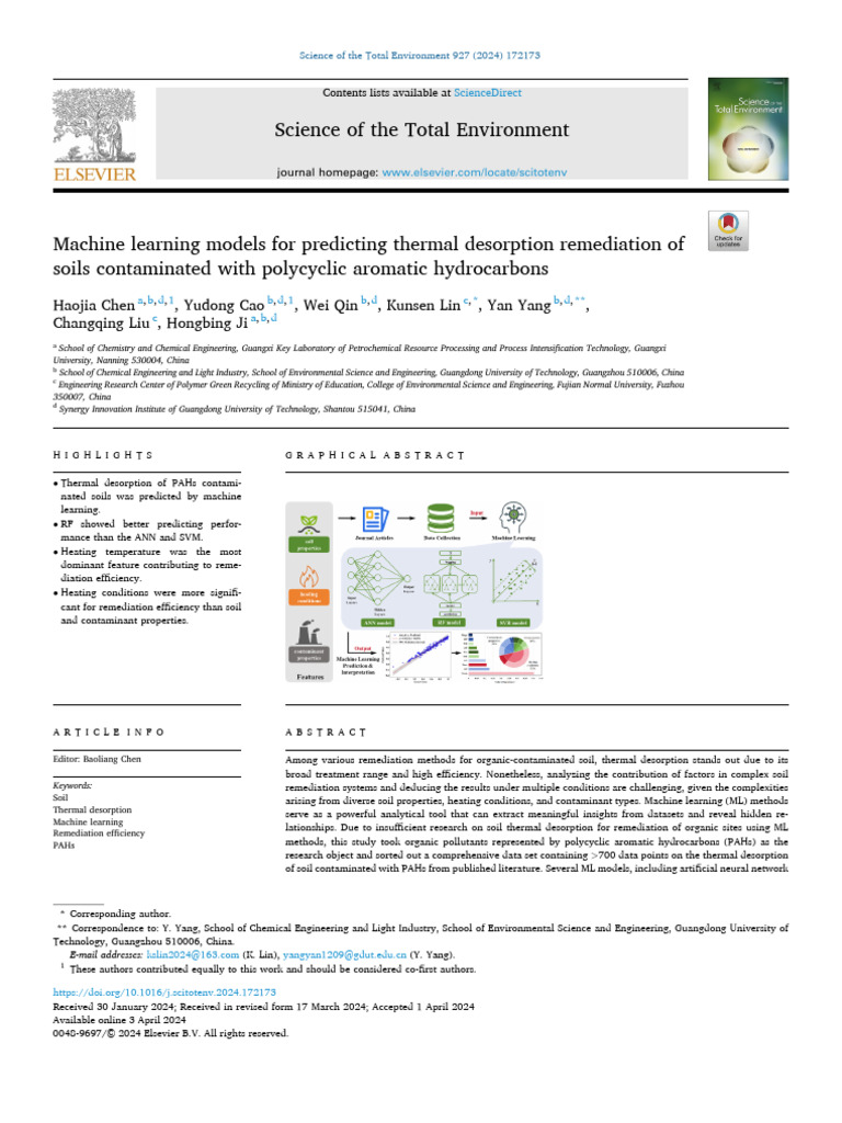 Machine Learning Models For Predicting Thermal Desorption - 2024 ...