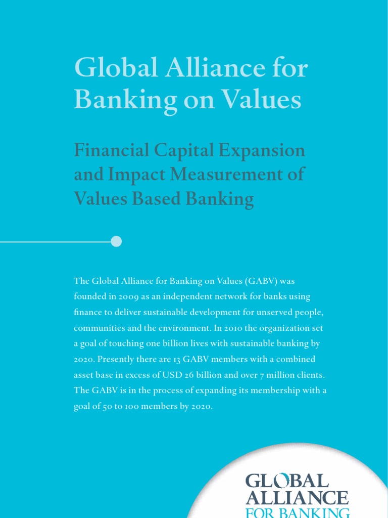 Global Alliance For Banking On Values: Financial Capital Expansion and ...