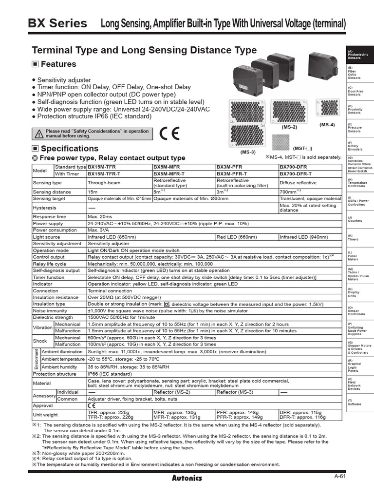 Autonics BX | PDF | Bipolar Junction Transistor | Relay