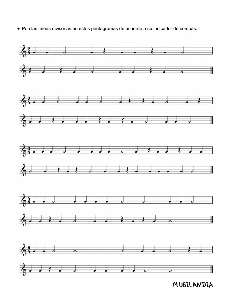Líneas divisorias 01. MusiLandia | PDF