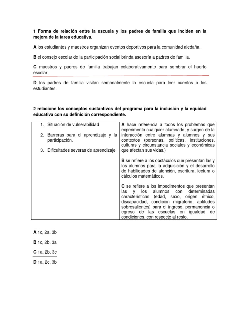 Examen 2024 | PDF | Enseñando | Evaluación