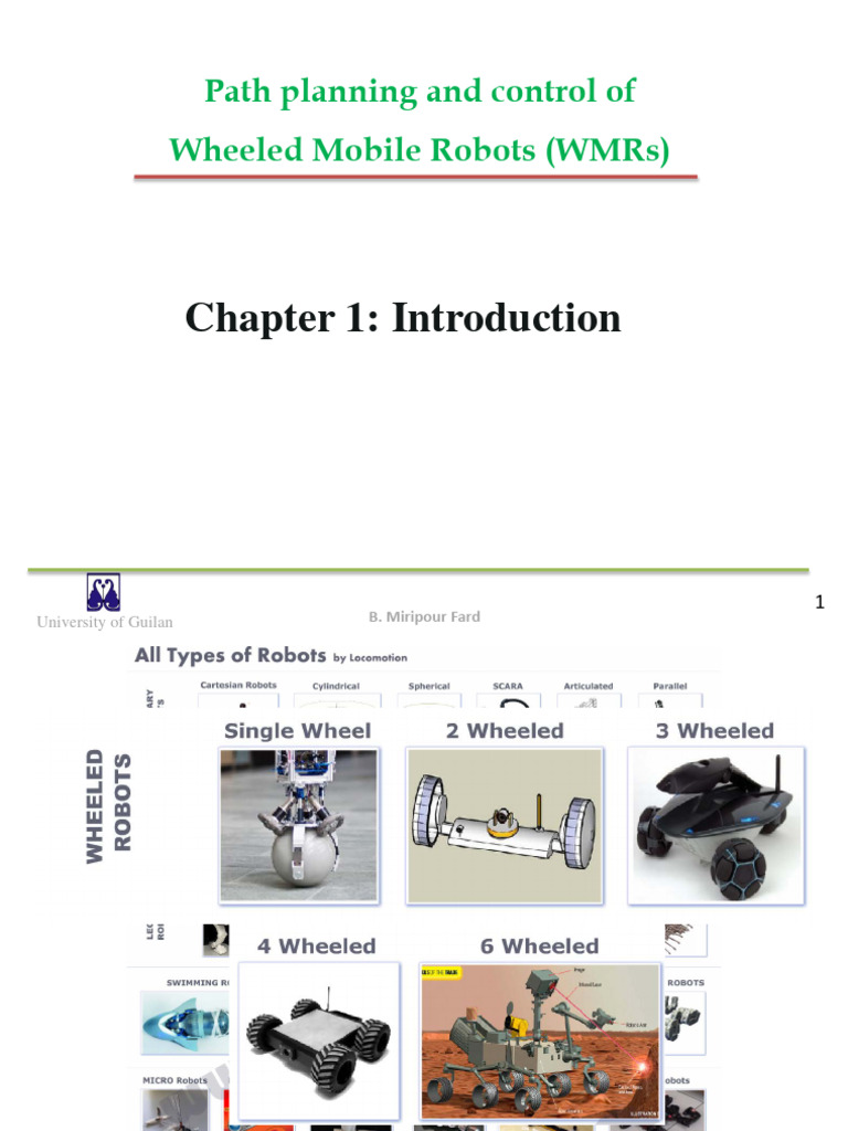 Chapter - 1 - Introduction To Wheeled Mobile Robots | PDF | Robot | Robotics