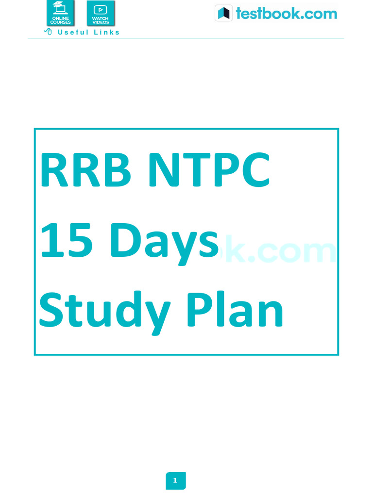 rrb-ntpc-15-days-study-plan-a60c806e | PDF | Computing