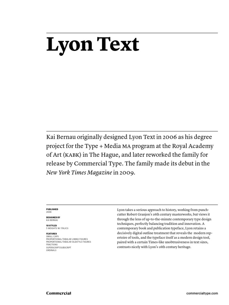 Lyon Text Font Family at Specimen | PDF | Situationist International ...