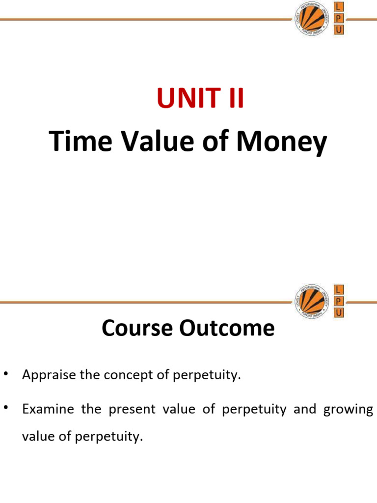 Unit 24 | PDF | Present Value | Interest