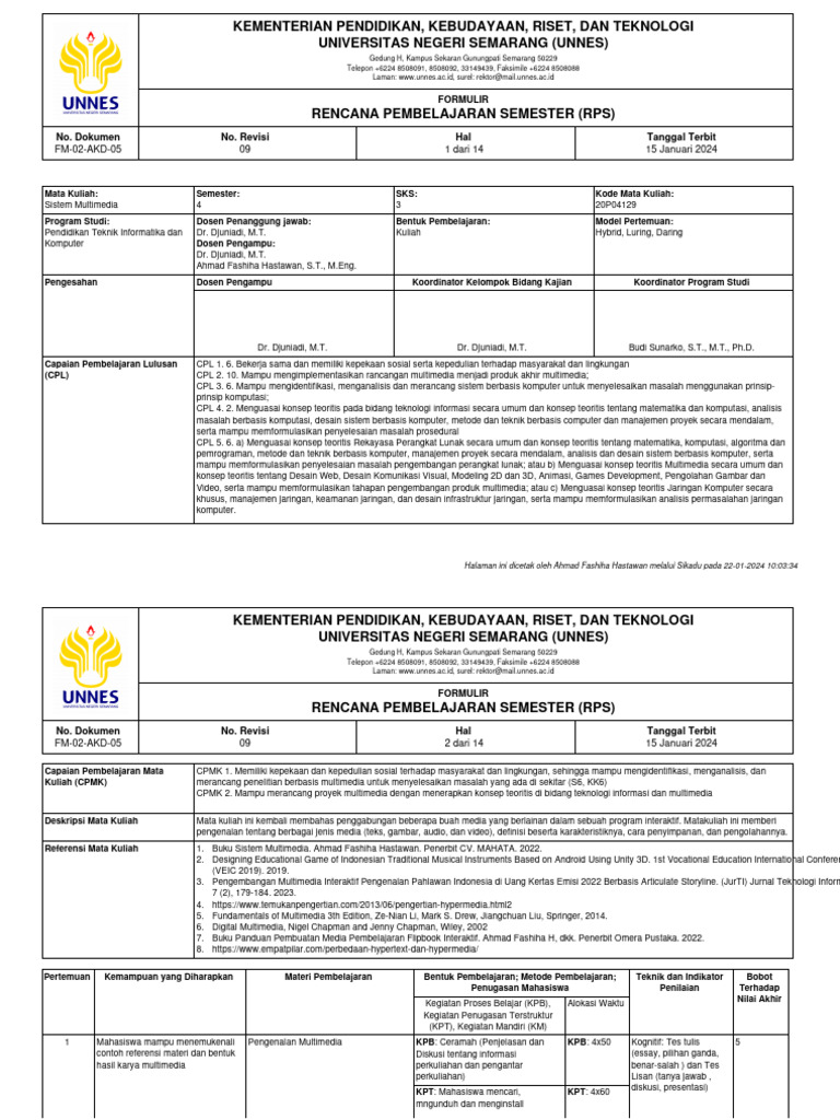 RPS-Sistem Multimedia (Contoh) | PDF | Seni