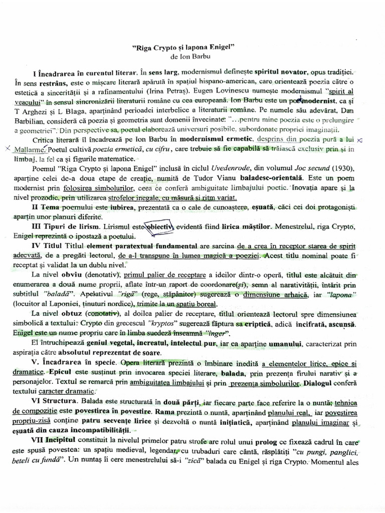 I.Barbu - Riga Crypto Și Lapona Enigel | PDF
