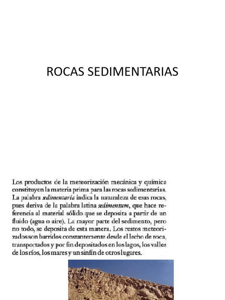 ROCAS SEDIMENTARIAS y Metamorficas | PDF