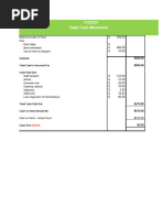 Daily Cash Up Sheet | PDF