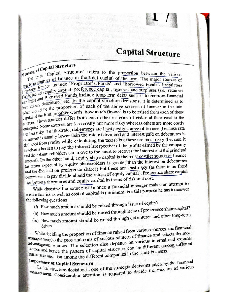 Capital Structure | PDF