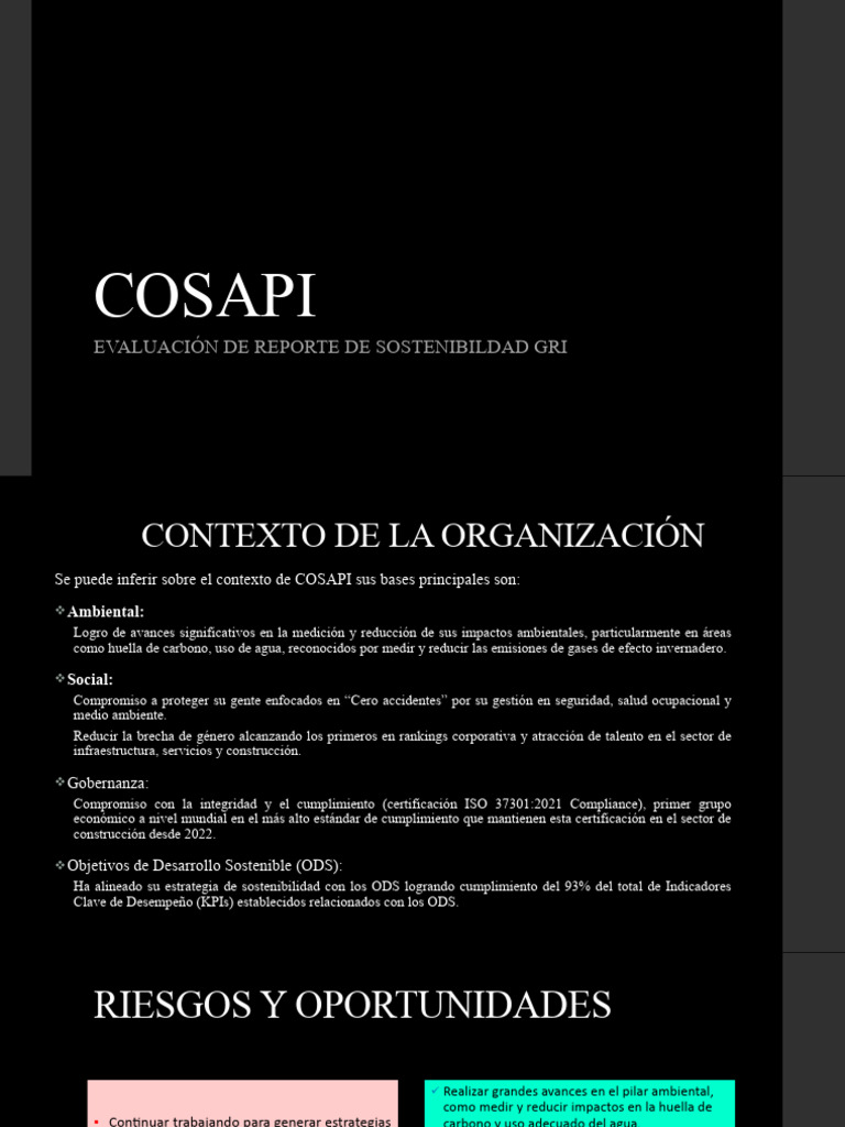 Informe de Sostenibilidad COSAPI | PDF | Huella de carbono | Sustentabilidad